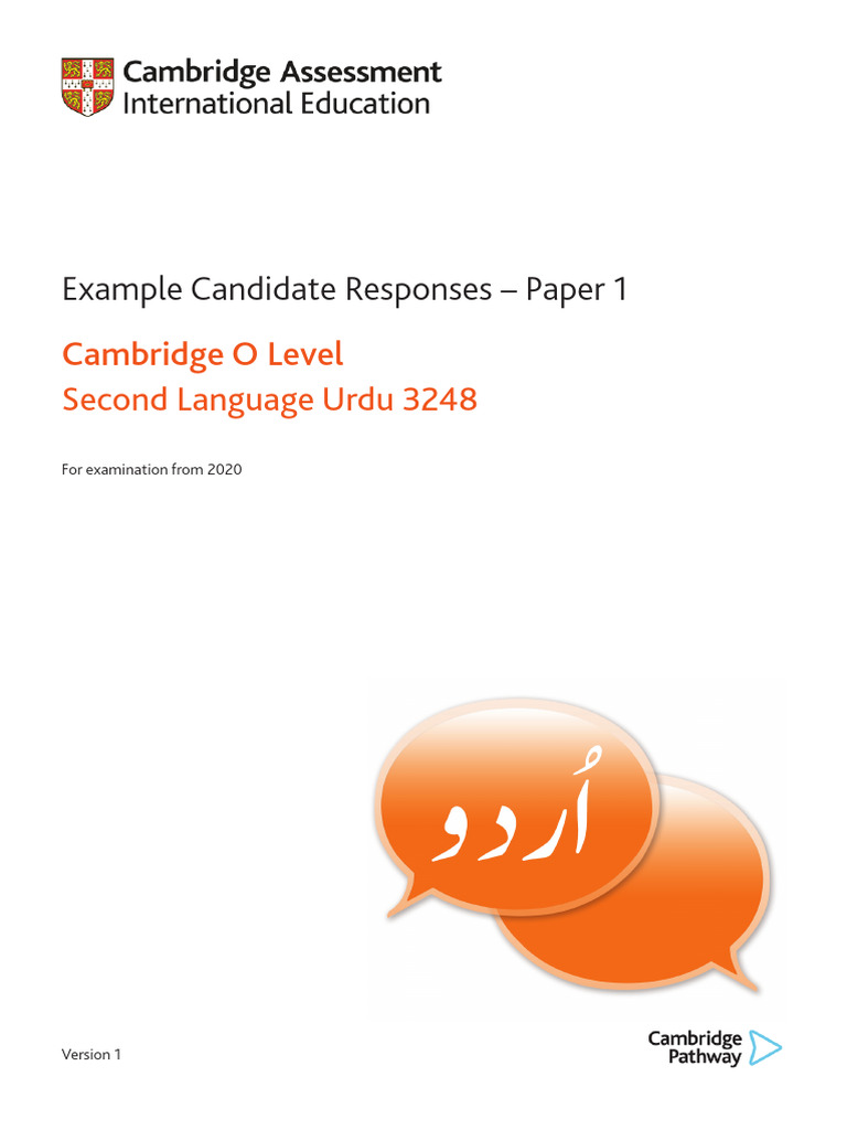 3248 Example Candidate Responses (For Examination From 2020) | PDF ...