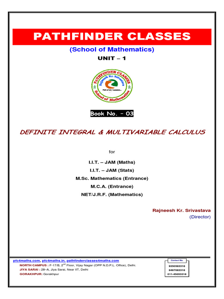 b03 - Definite Integral & Multivariable Calculus | PDF