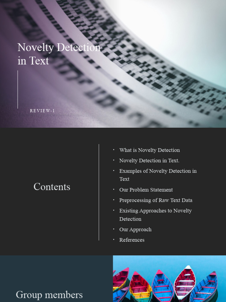 Novelty Detection in Text Analysis | PDF | Cluster Analysis | Learning