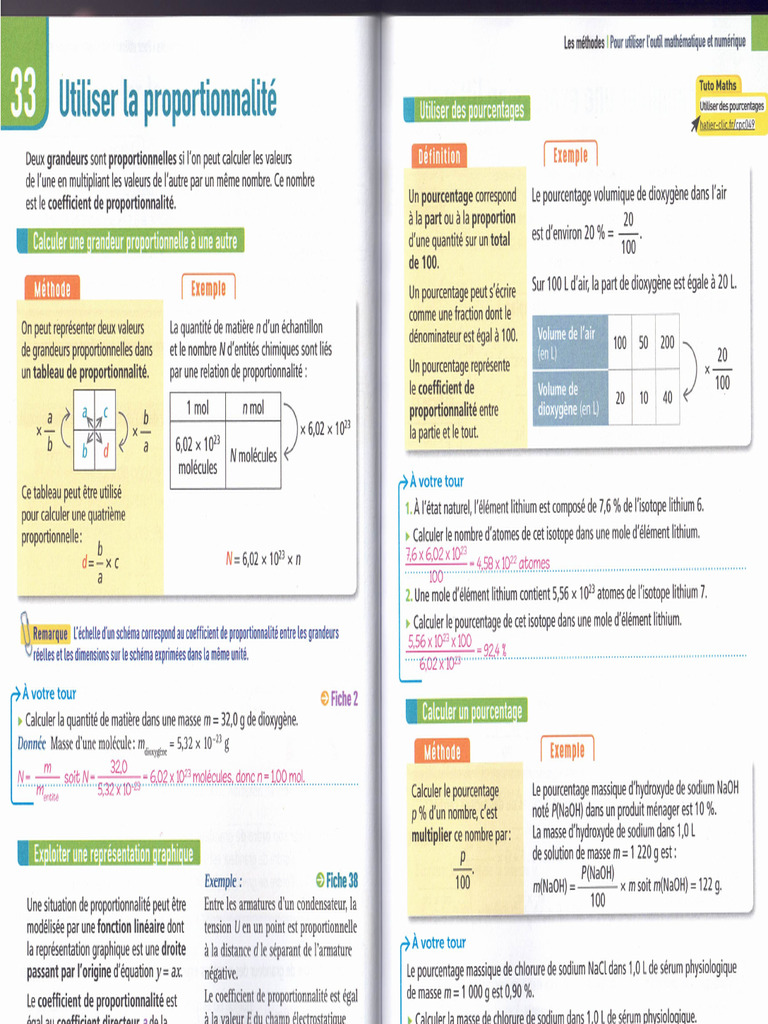 Fiche Calculs Et Proportionnalité | PDF