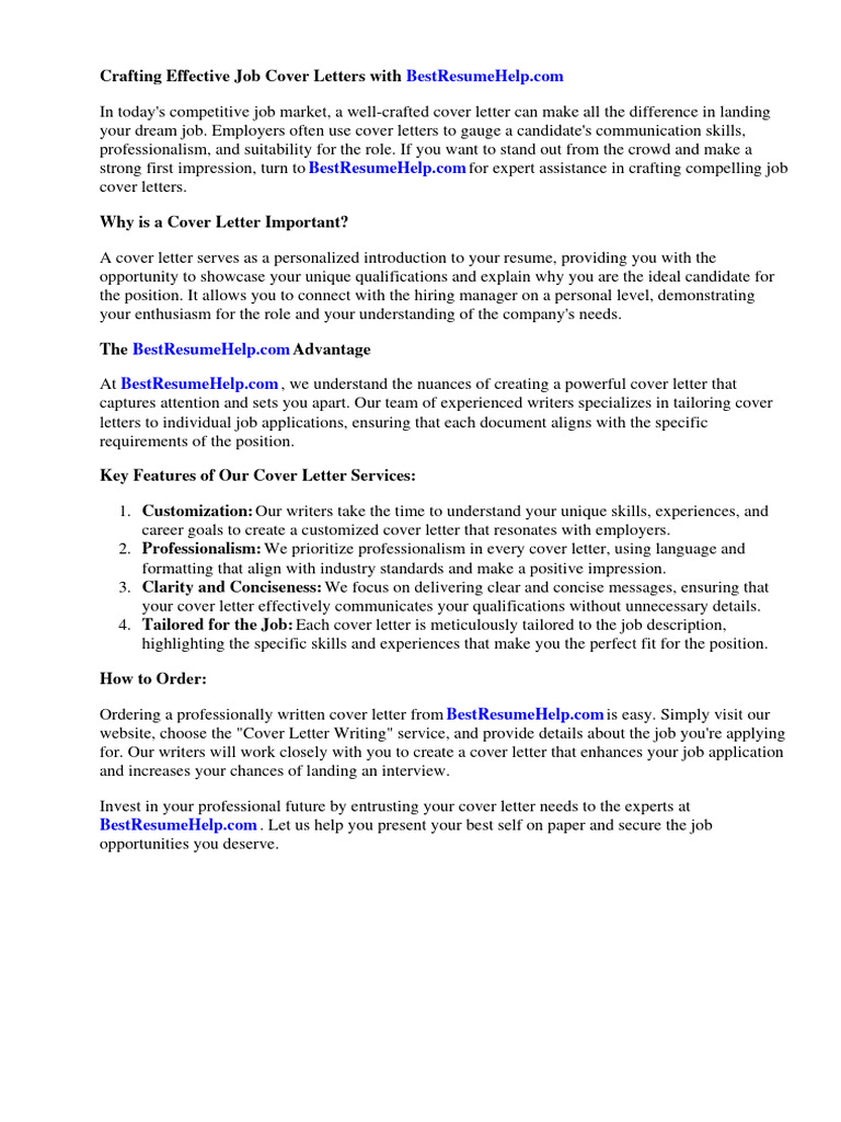Job Cover Letter Writing | PDF | Résumé | Recruitment