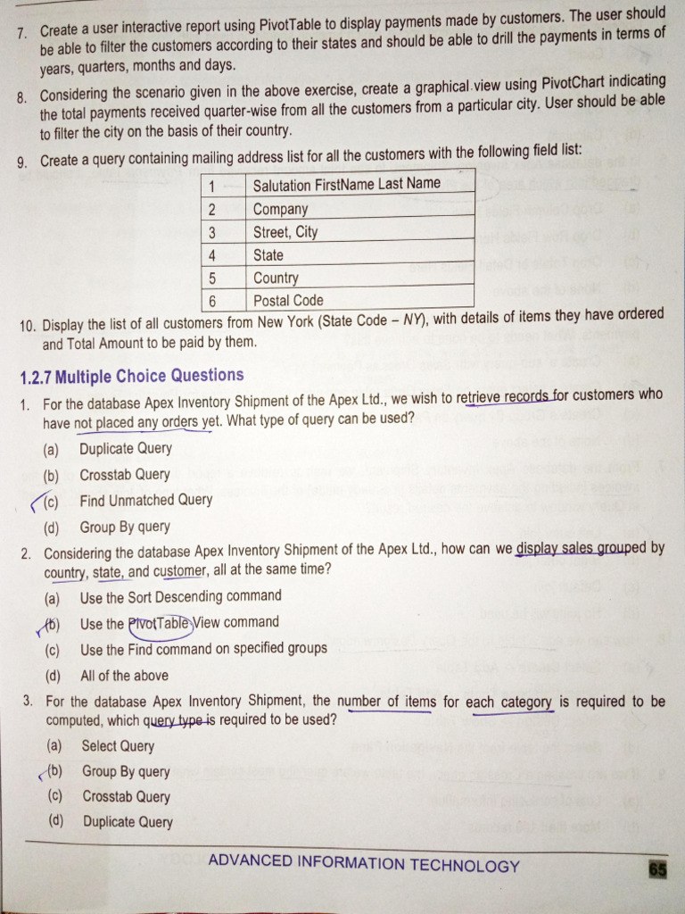 ADVANCE ITT Module MCQ | PDF