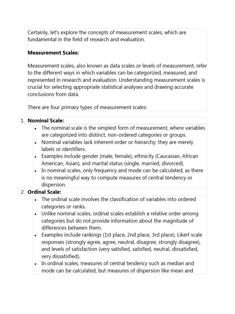 Unit IV | PDF | Level Of Measurement | Validity (Statistics)