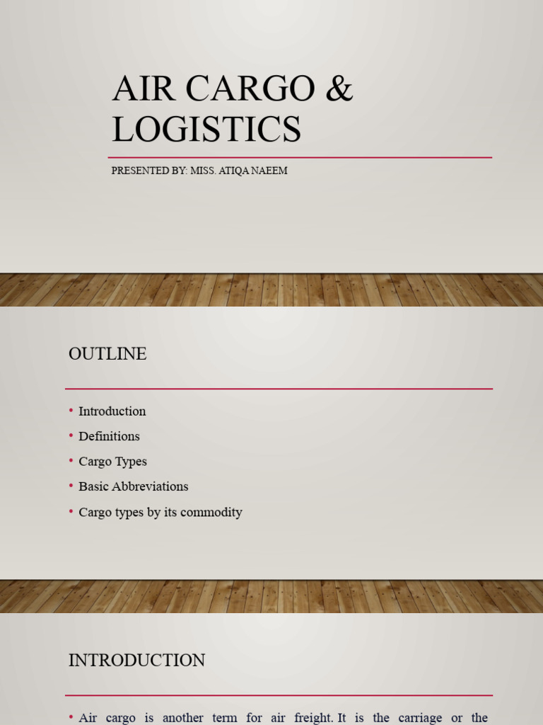 Lec 01 Air Cargo & Logistics | PDF | Business