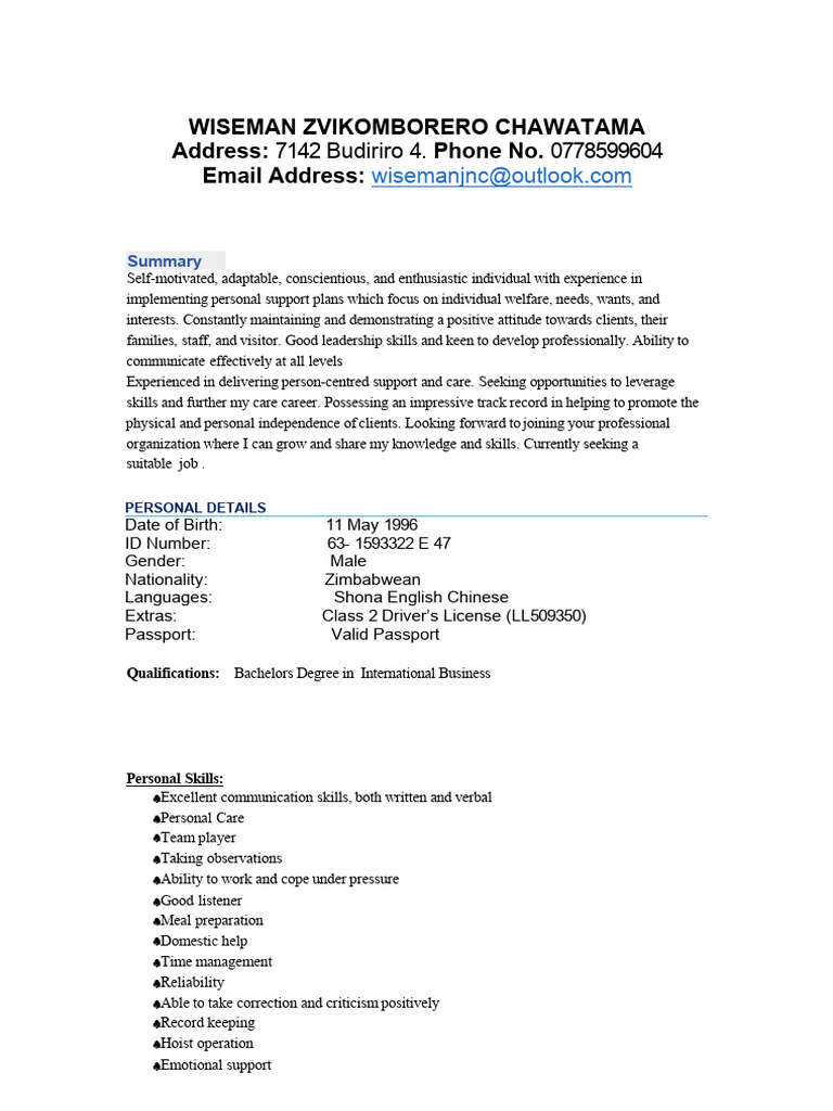 Mandarin Translator Resume | Download Free PDF | Employment | Human ...