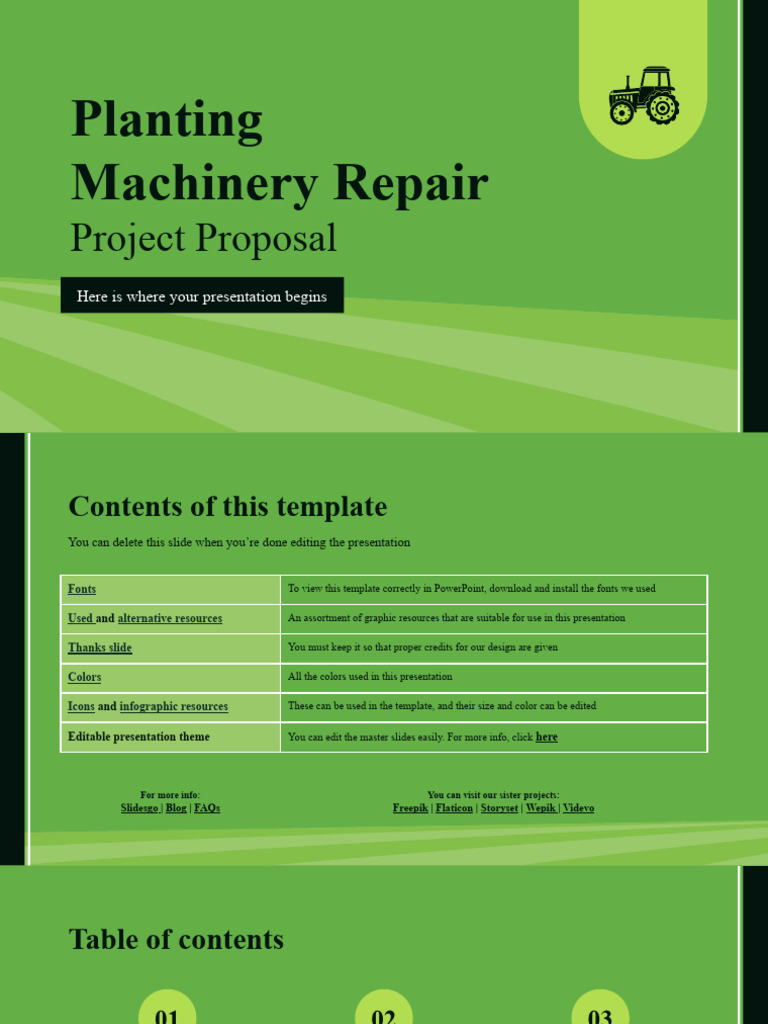 Planting Machinery Repair Project Proposal | PDF | Planets | Expense