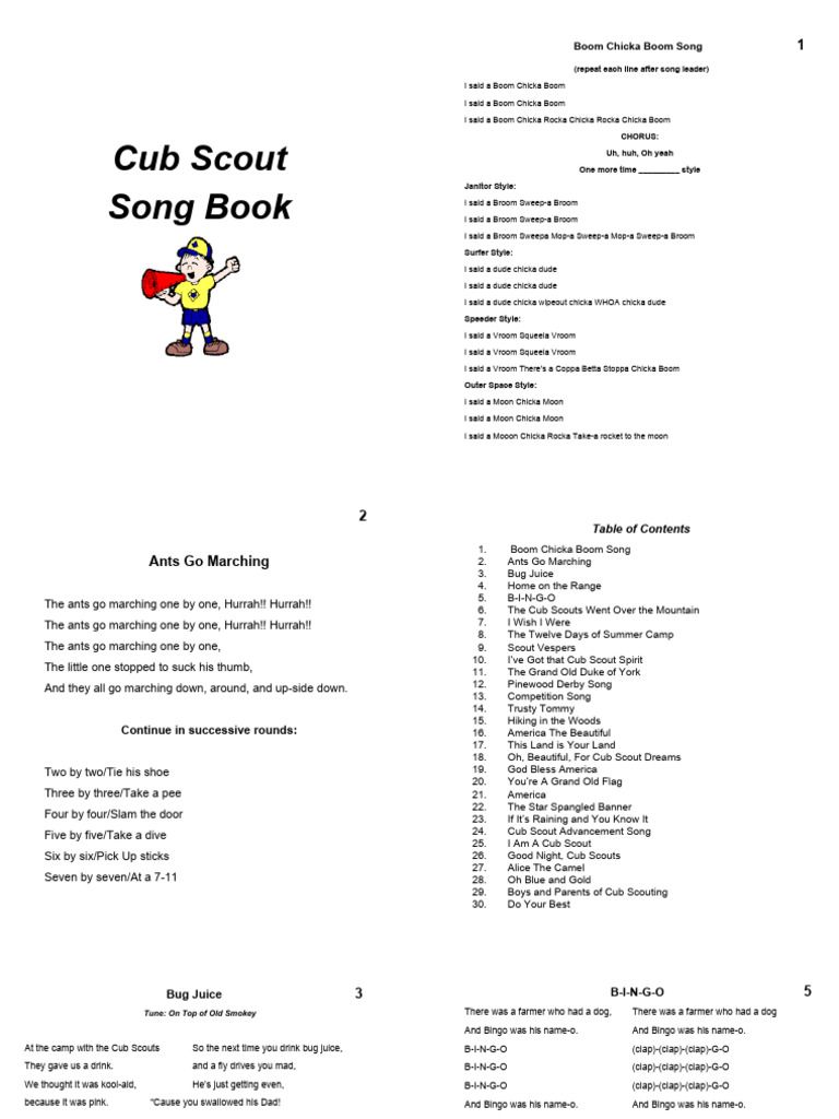 Cub-Scout-Song-Book | PDF | Scouting
