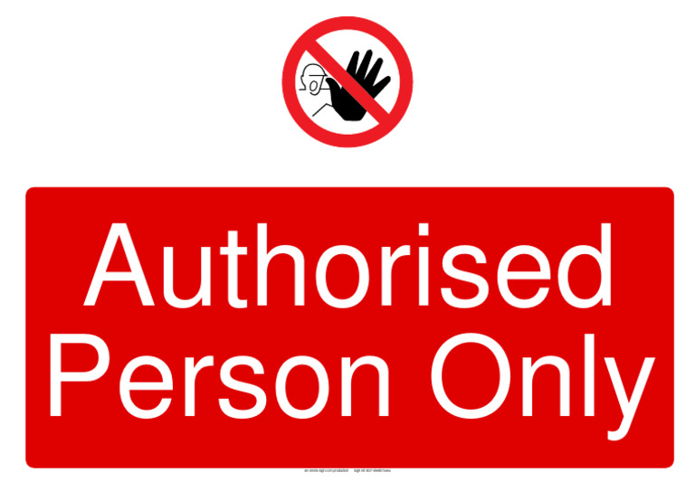 Authorised Person Only | PDF