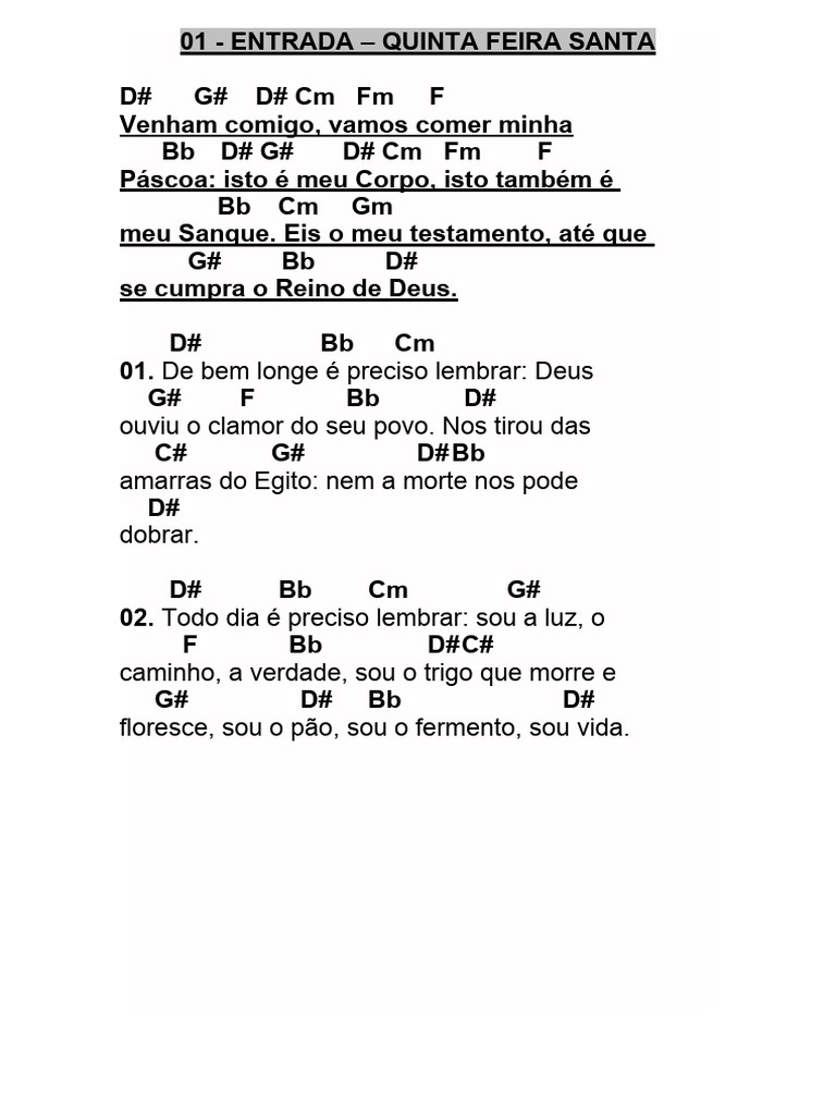 Cantos Semana Santa - Partitura 2024 | PDF | Amor | Jesus