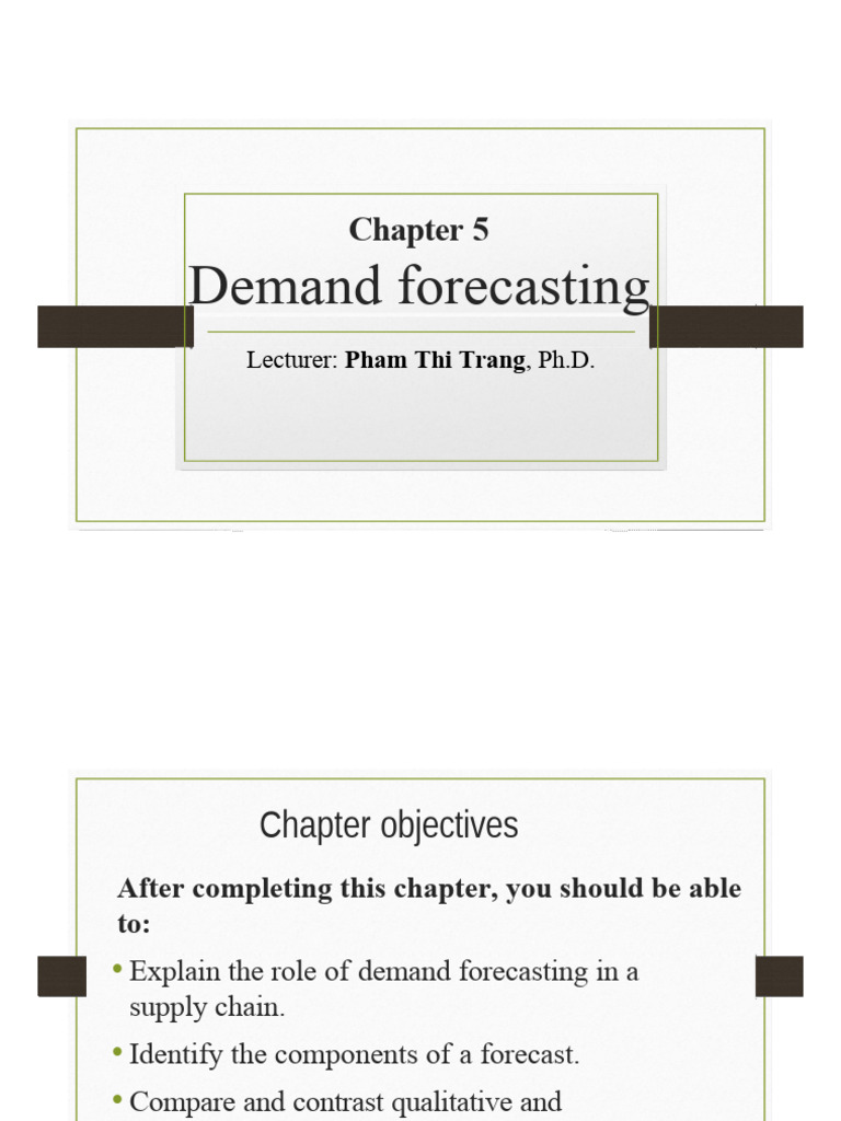 Chap 5 - Demand Forecasting | PDF | Errors And Residuals | Forecasting