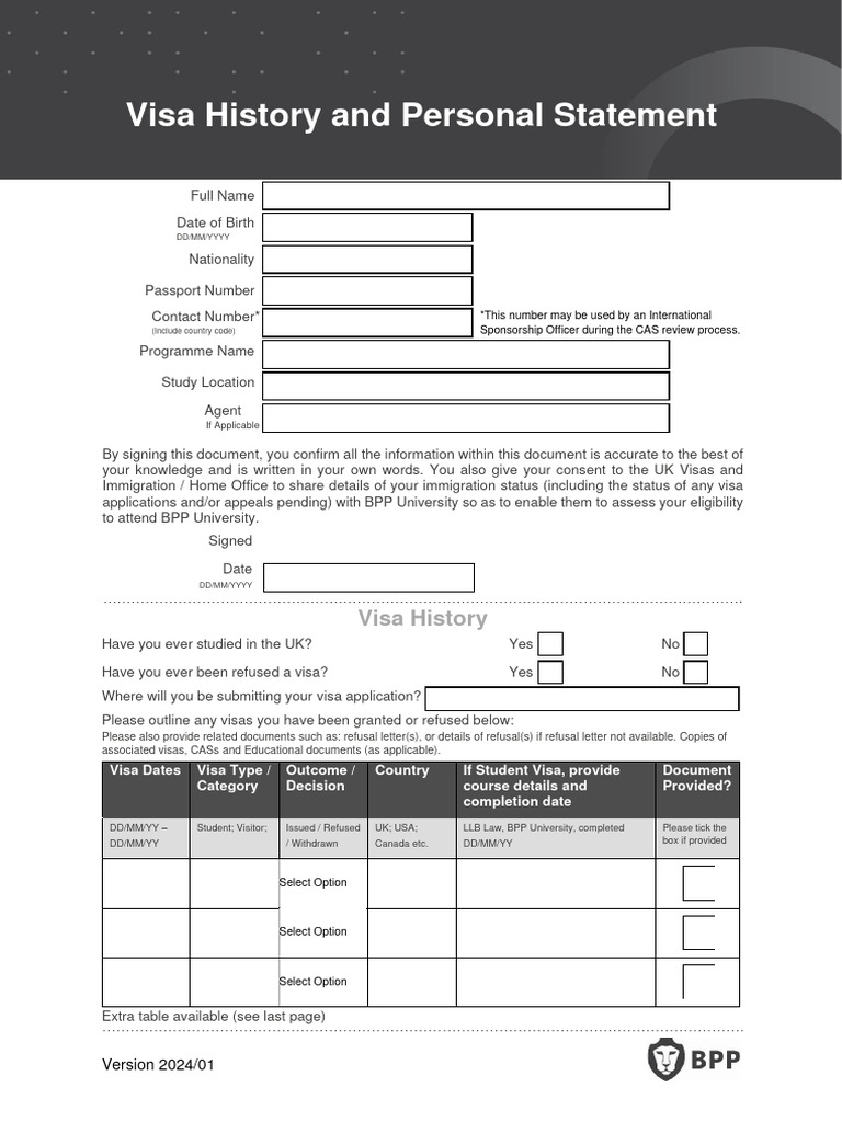 BPP Visa History and SOP (4) | PDF | Travel Visa | Cost Of Living