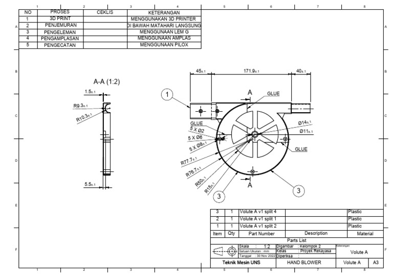 Volute A Drawing v4 | PDF