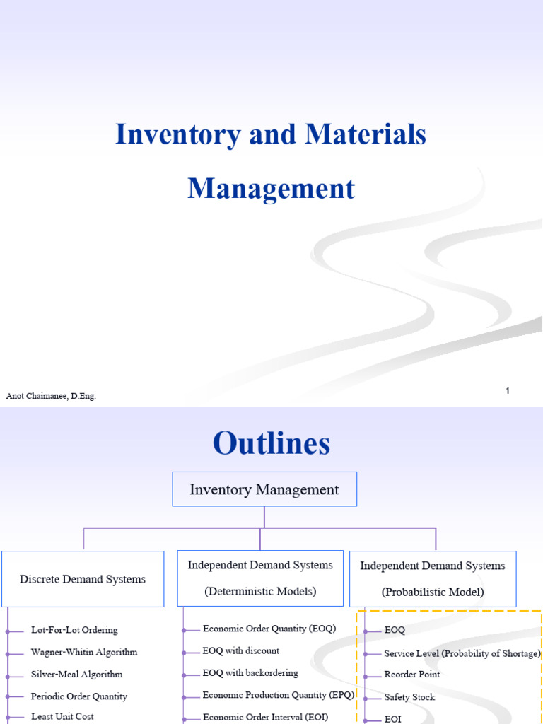 Inventory and Materials Manaement | PDF | Inventory | Applied Mathematics