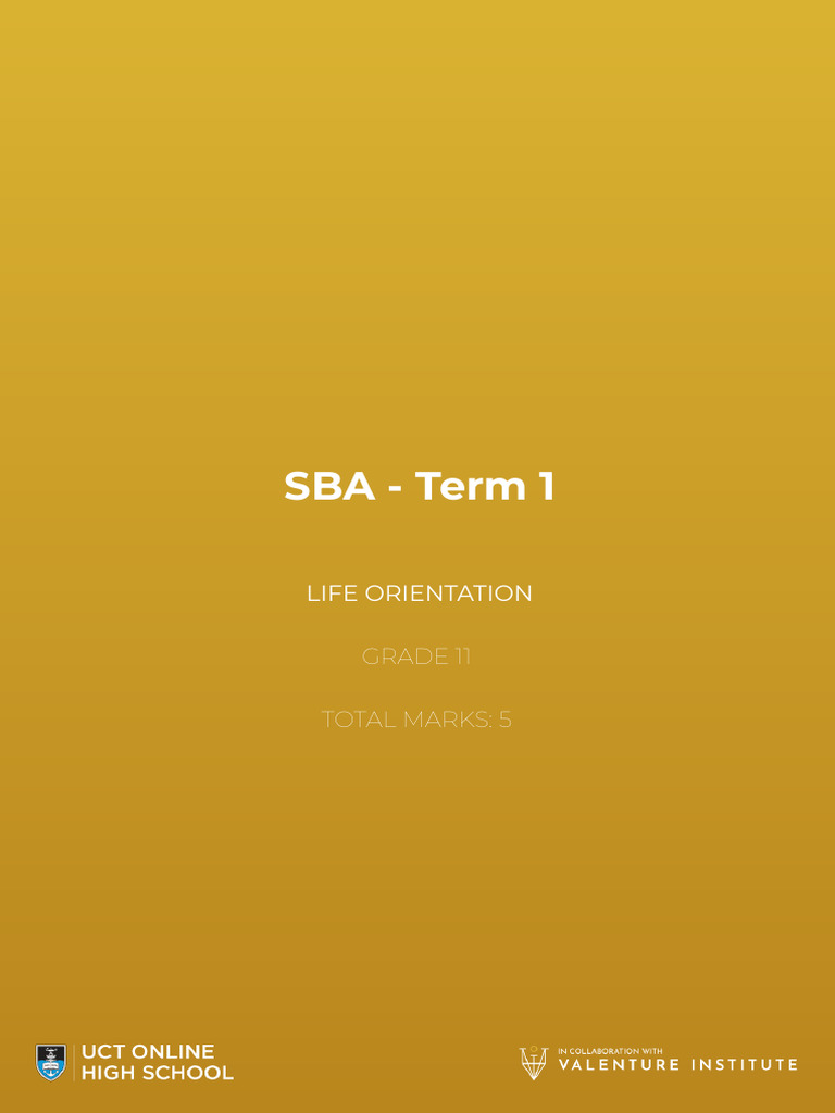 _G11_Life Orientation_Term1 _SBAM6_Question Paper | PDF | Plagiarism | Learning