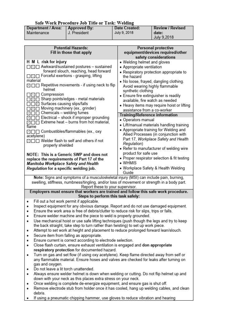 SWP_Welding_20SWMB | PDF