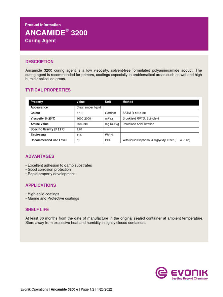Ancamide 3200 e | Download Free PDF | Industrial Processes | Applied ...