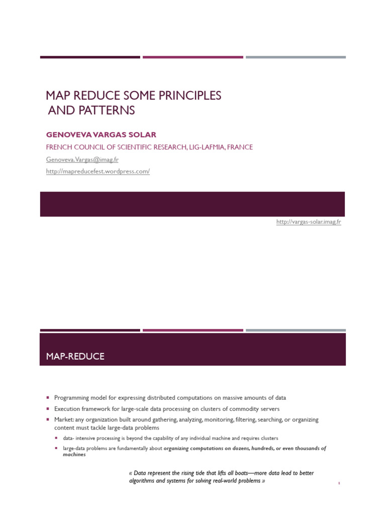 MapReduce Principles for Large Data Processing | PDF