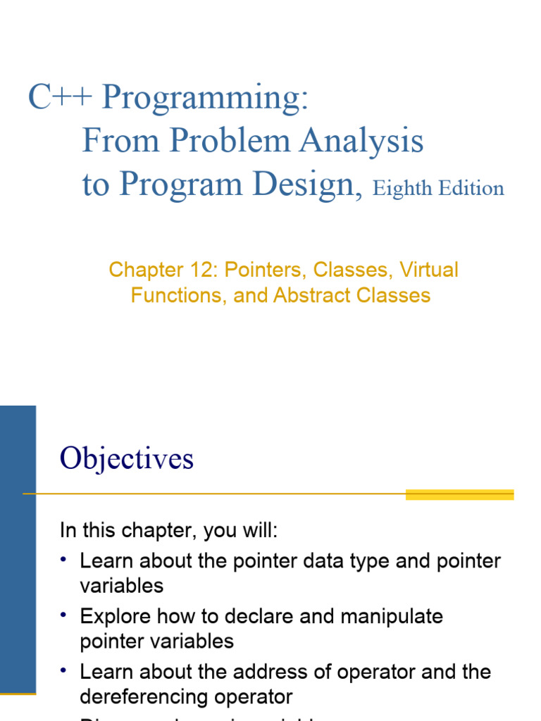 C++ Programming From Problem Analysis To Program Design | PDF | Pointer ... C++ Programming From Problem Analysis To Program Design | PDF | Pointer ...