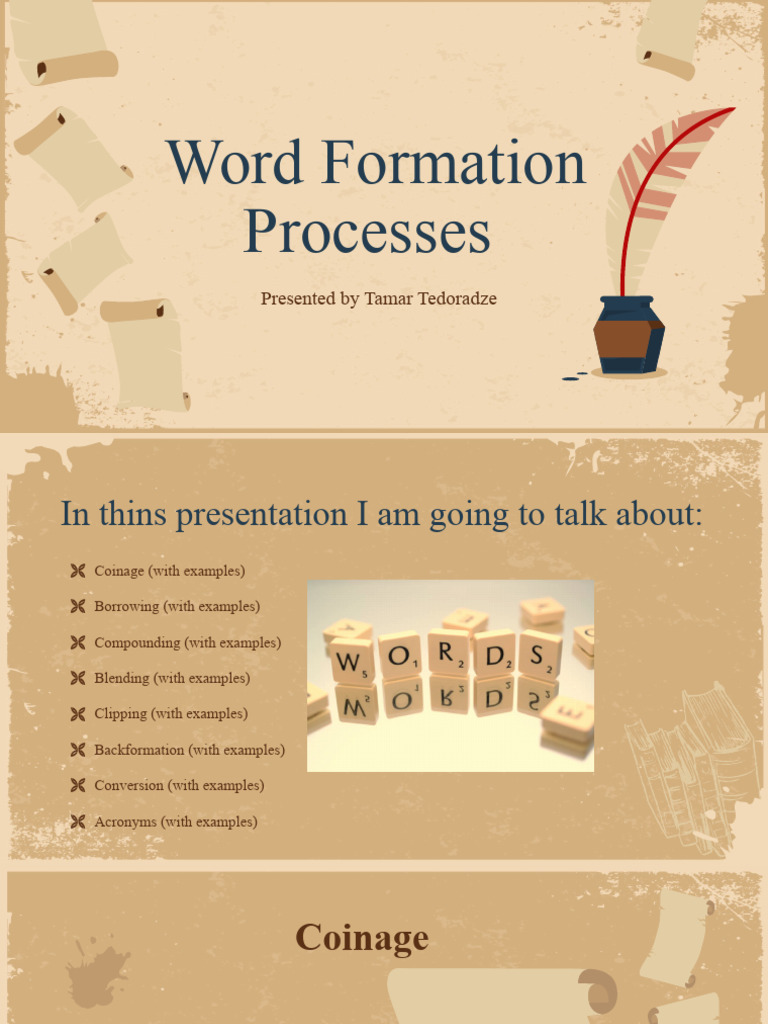 Word Formation Processes | PDF | Word | Semantic Units