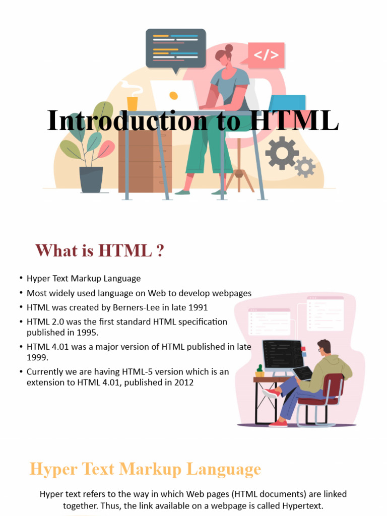 Introduction To Html Pdf Html Element Html