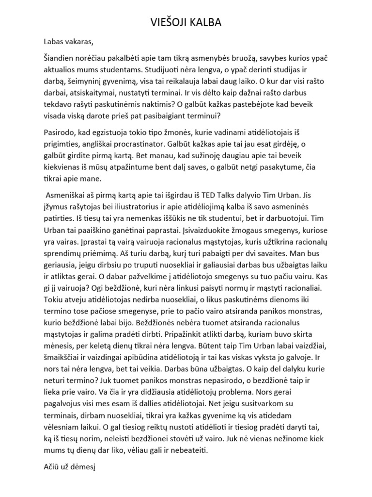 Viešoji Kalba | PDF