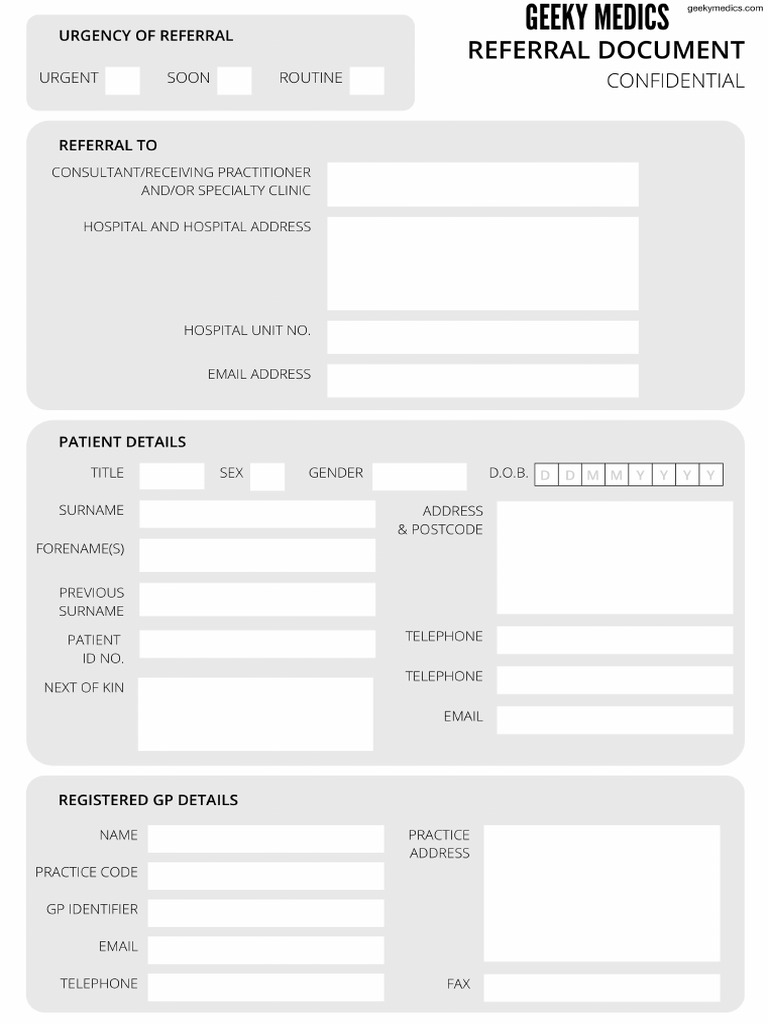 Geeky Medics Referral Letter 1 | PDF