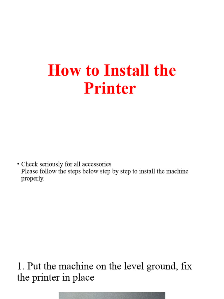 How To Install The Printer V3 | PDF | Printer (Computing) | Printing