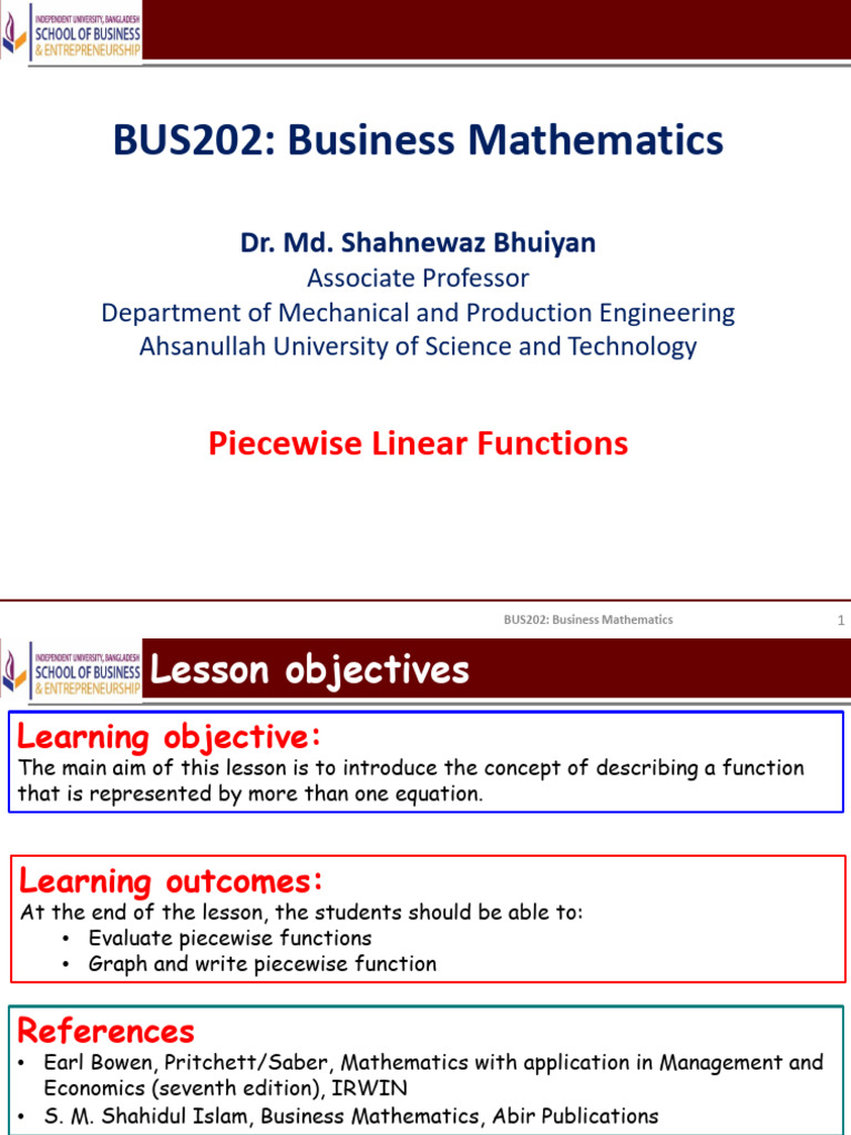 Lecture 7 Piecewise Linear Function Pdf Taxes Adjusted Gross Income 4777