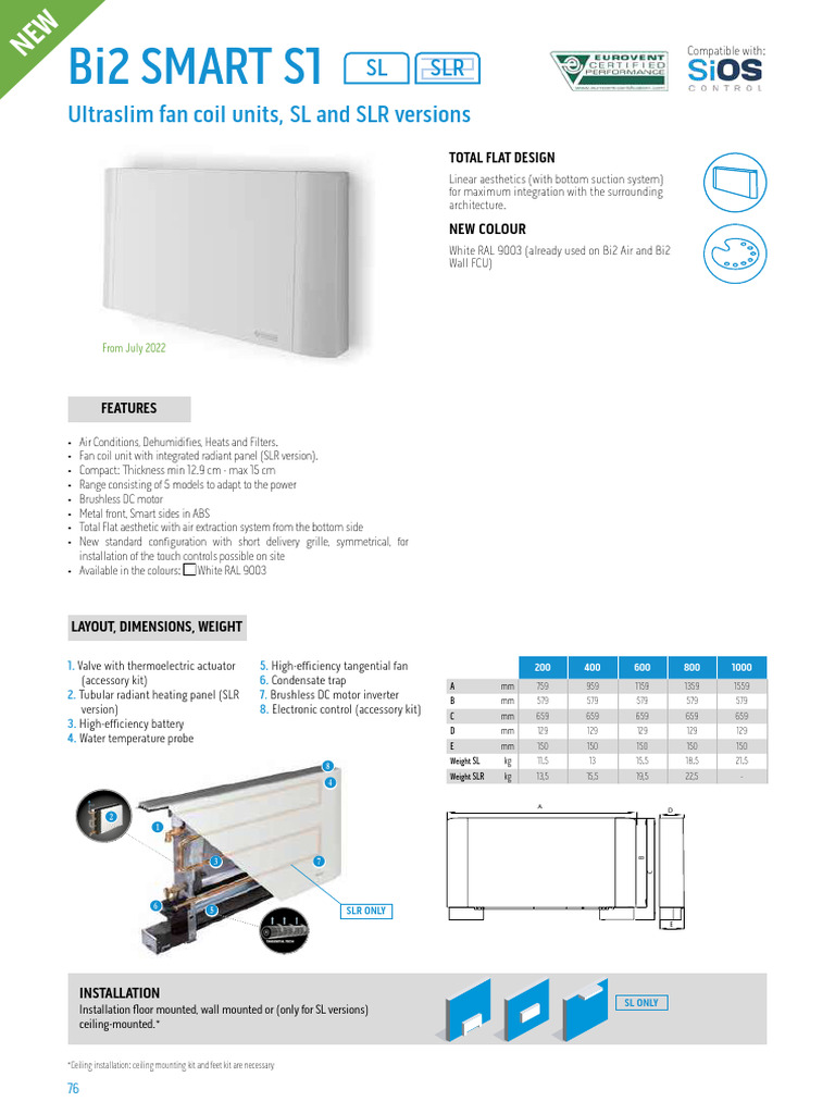 7443_EN22_Bi2_Smart_S1_Ultraslim_SL_SLR | PDF | Valve | Water