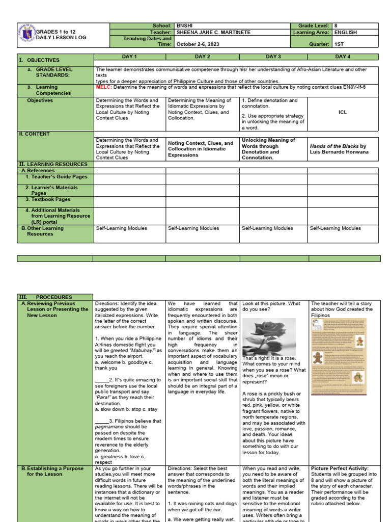Q1W2 | PDF | Learning | Word