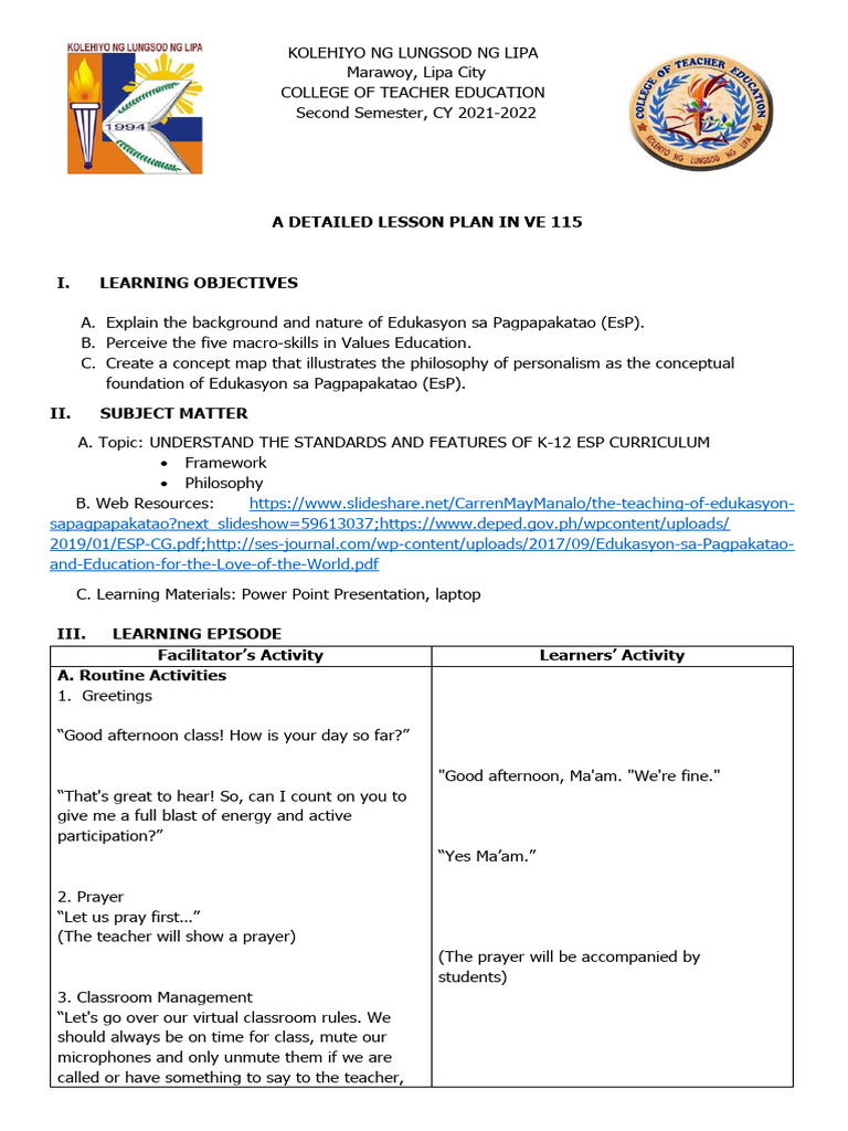 Detailed Lesson Plan1 | PDF | Decision Making | Thought