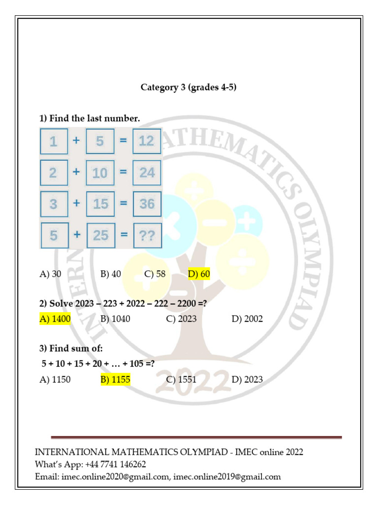 Sample IMEC Category 3 (G4 - G5) | PDF