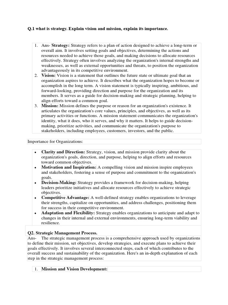 Strategic Management | PDF