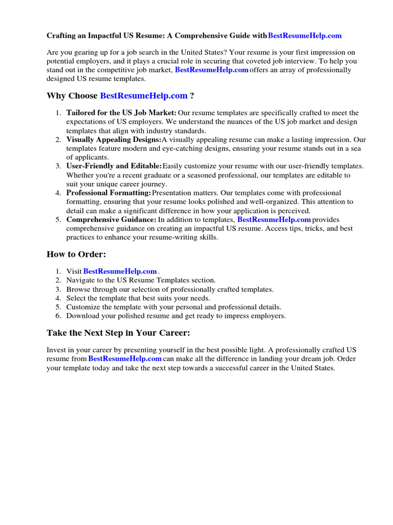 Us Resume Template | PDF | Résumé
