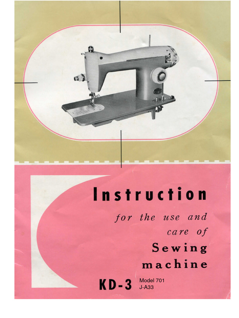 Brother Sewing Machine Model 701 Manual | PDF | Sewing Machine | Sewing