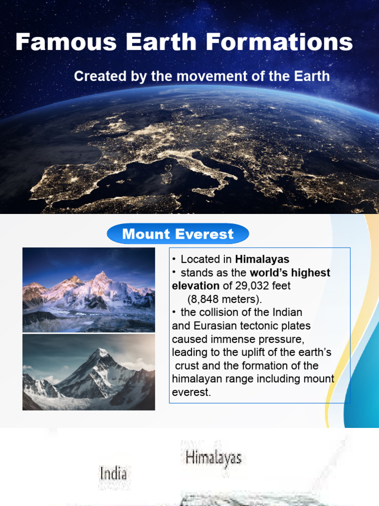 Famous Earth Formations Final 2 | PDF | Plate Tectonics | Earth