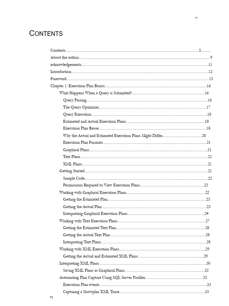 Execution Plan Basics - Content | PDF | Database Index | Computer Science