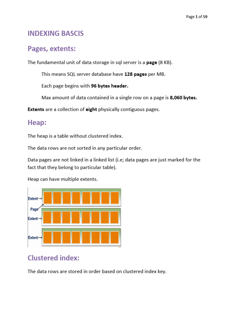 INDEXING BASCIS - Unknown | PDF | Database Index | Microsoft Sql Server INDEXING BASCIS - Unknown | PDF | Database Index | Microsoft Sql Server