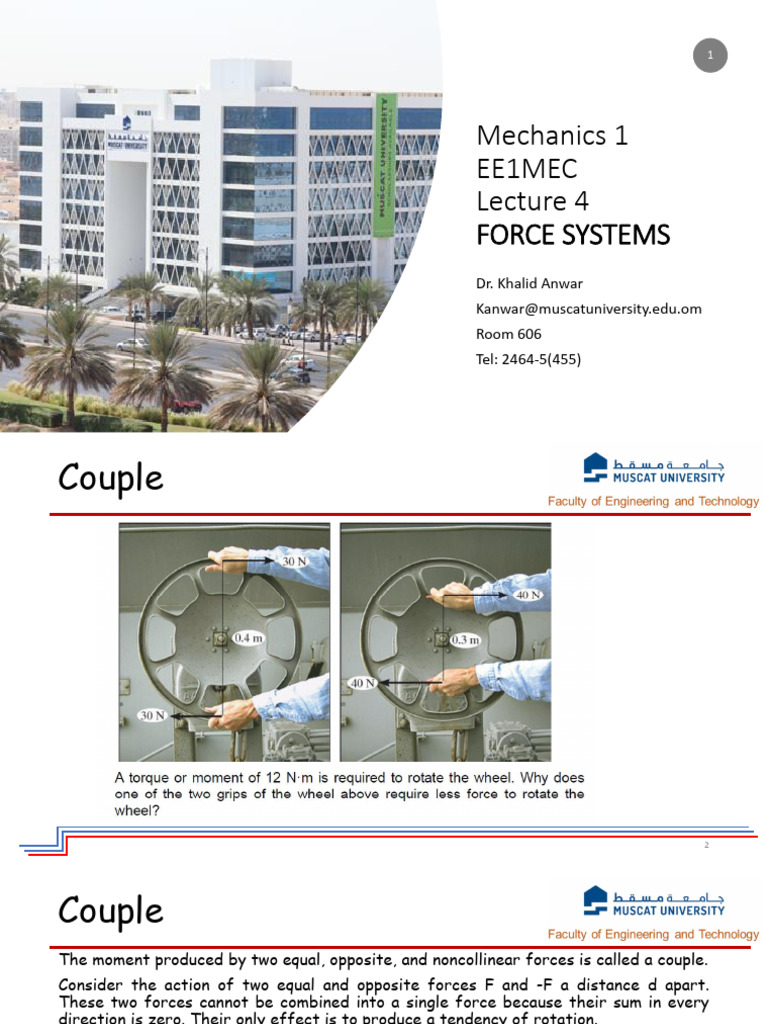 Understanding Force Systems in Mechanics | PDF | Force | Rotation