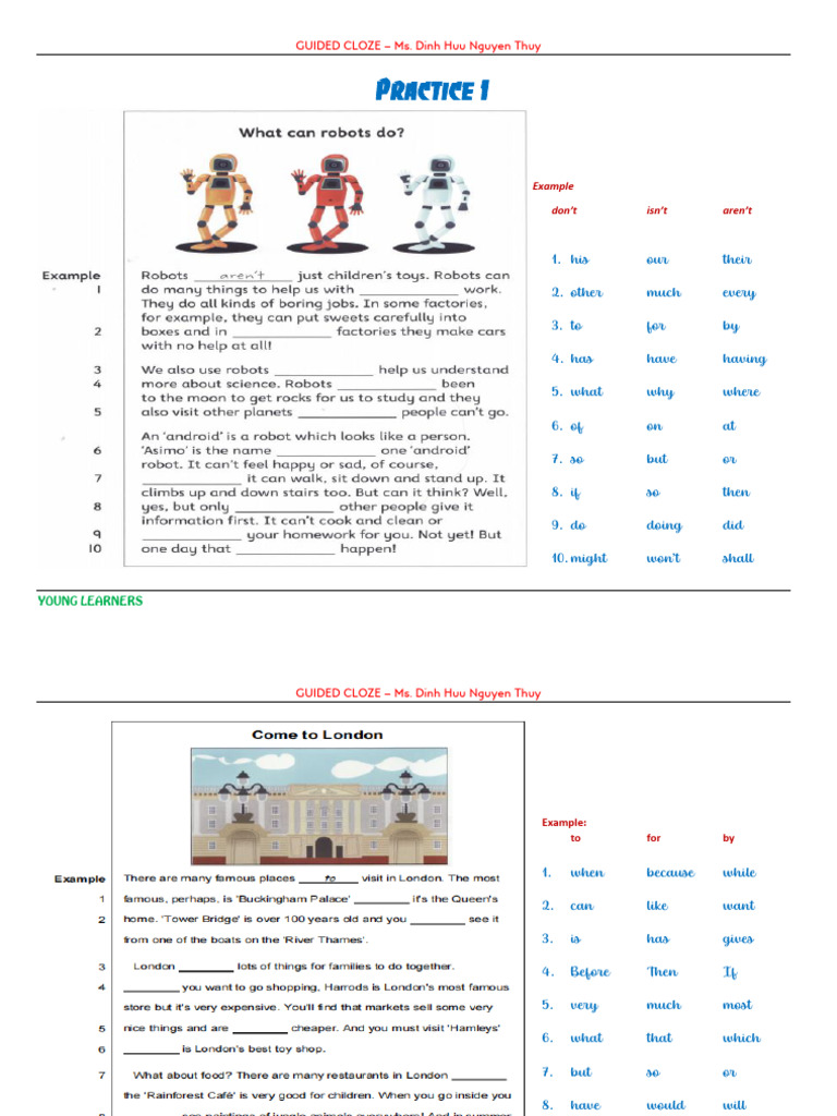 Guided Cloze - Practice 1 | PDF