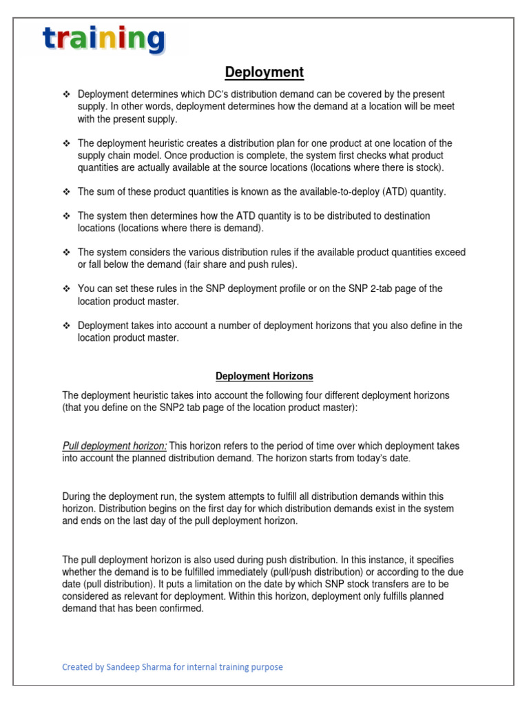 Sap Apo SNP Deployment | PDF | Business | Computers