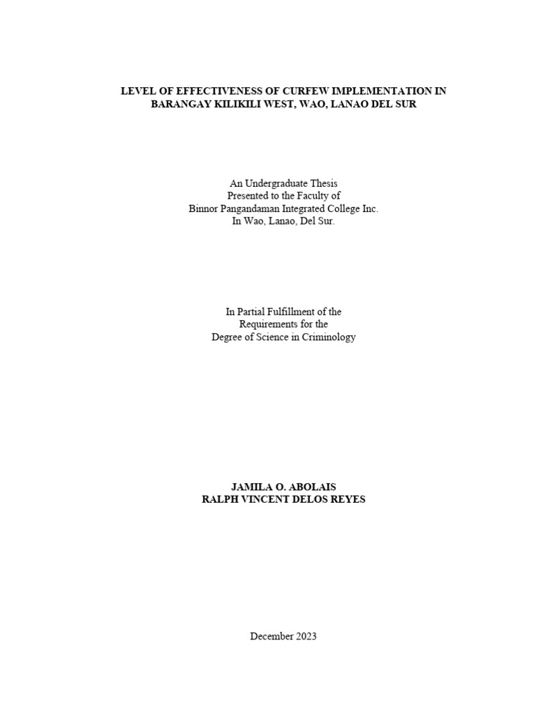 Final Preliminary Pages | PDF | Methodology | Science