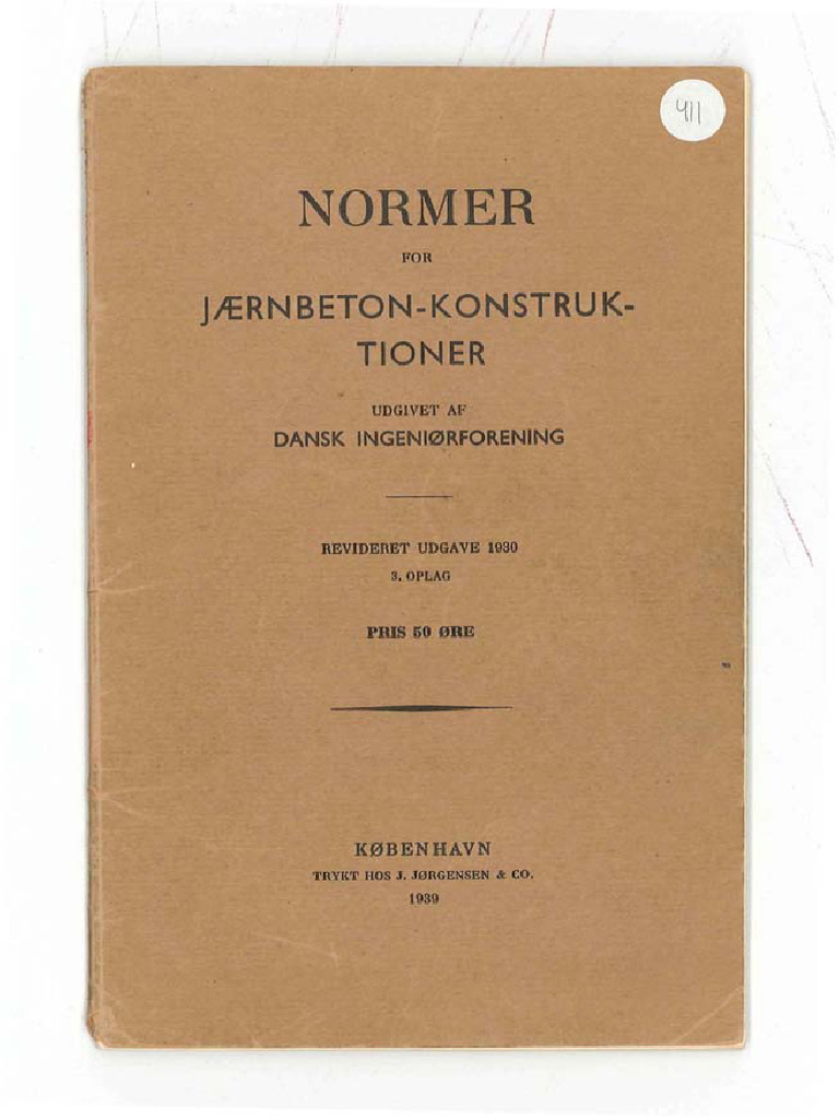 744 - 1339 Normer for Jærnbeton-konstruktioner | PDF