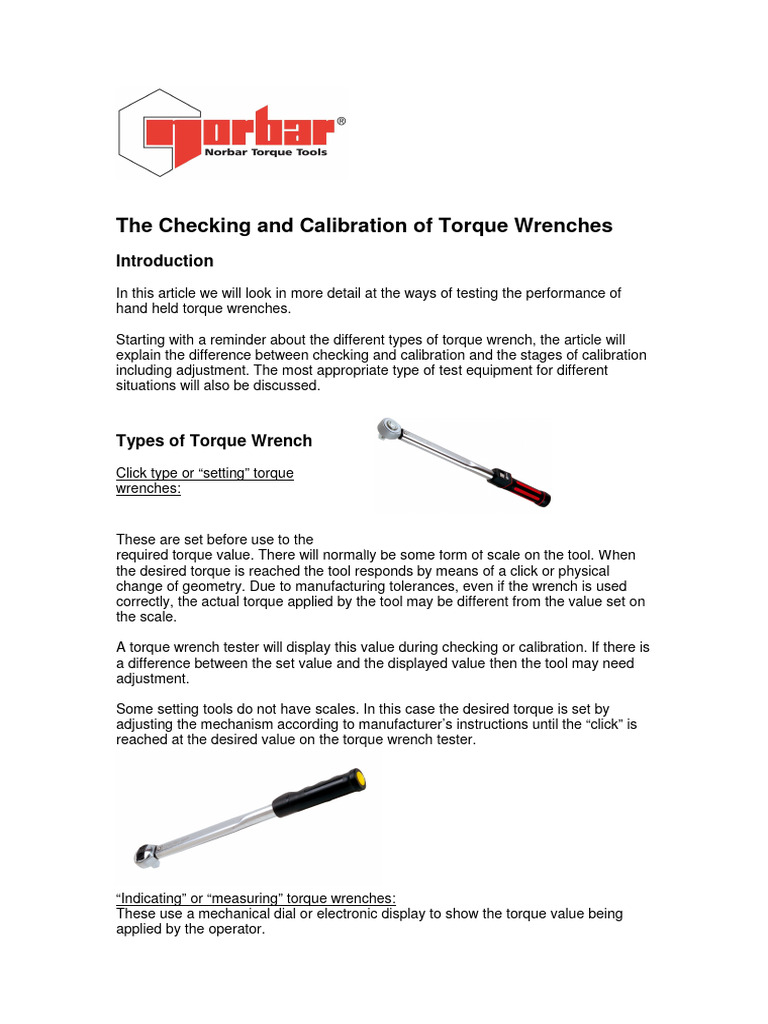 Checking Calibration Torque Wrenches | PDF | Business | Computers Checking Calibration Torque Wrenches | PDF | Business | Computers