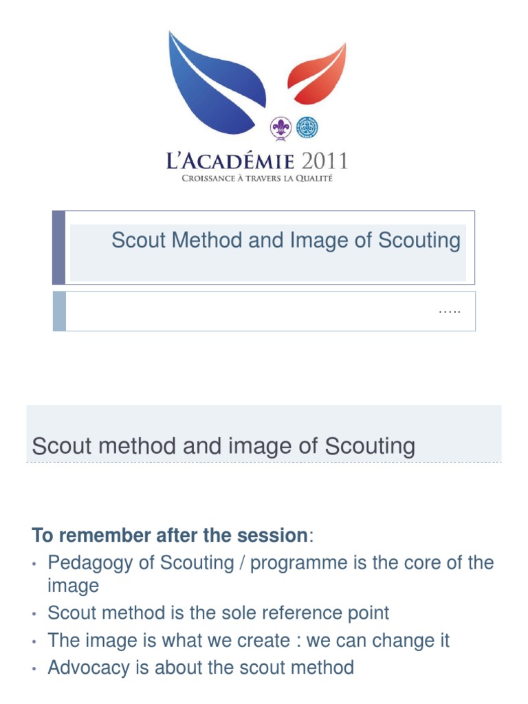 Presentation on Scout method and image of scouting | Scouting | Leadership
