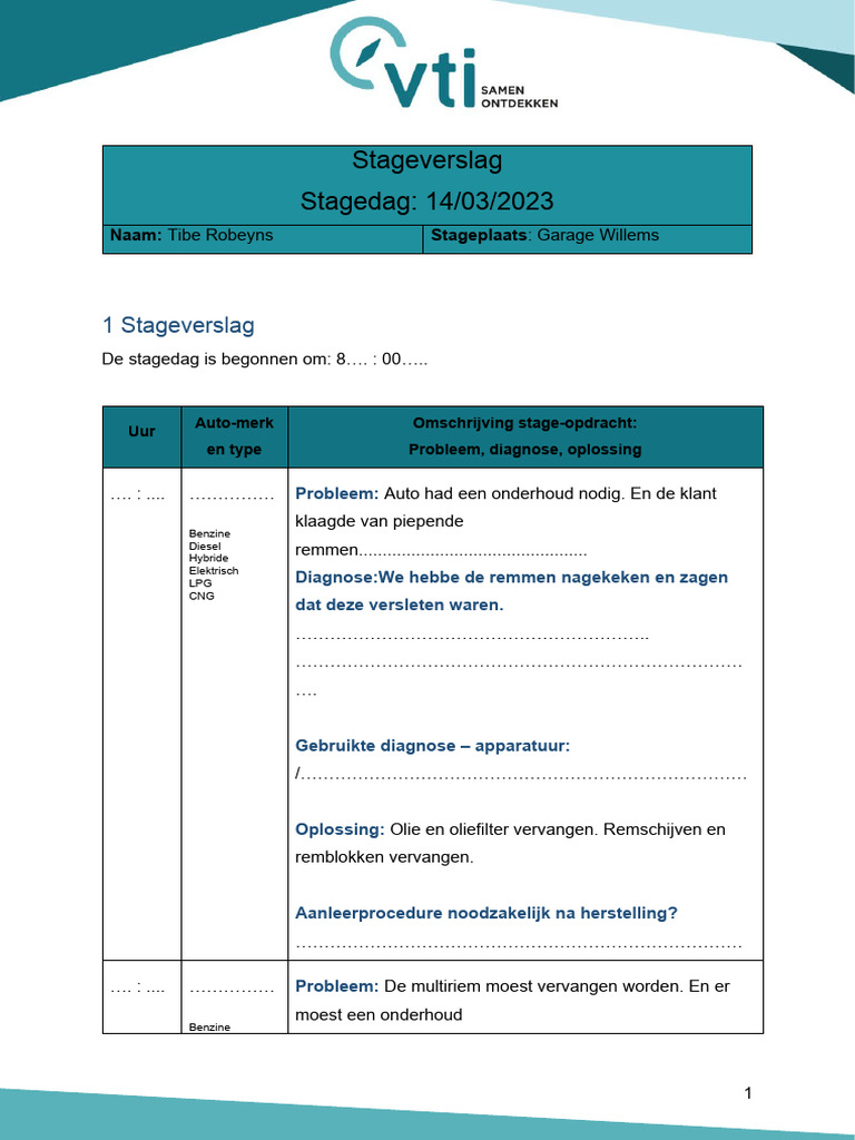 Stageverslag 2024 | PDF