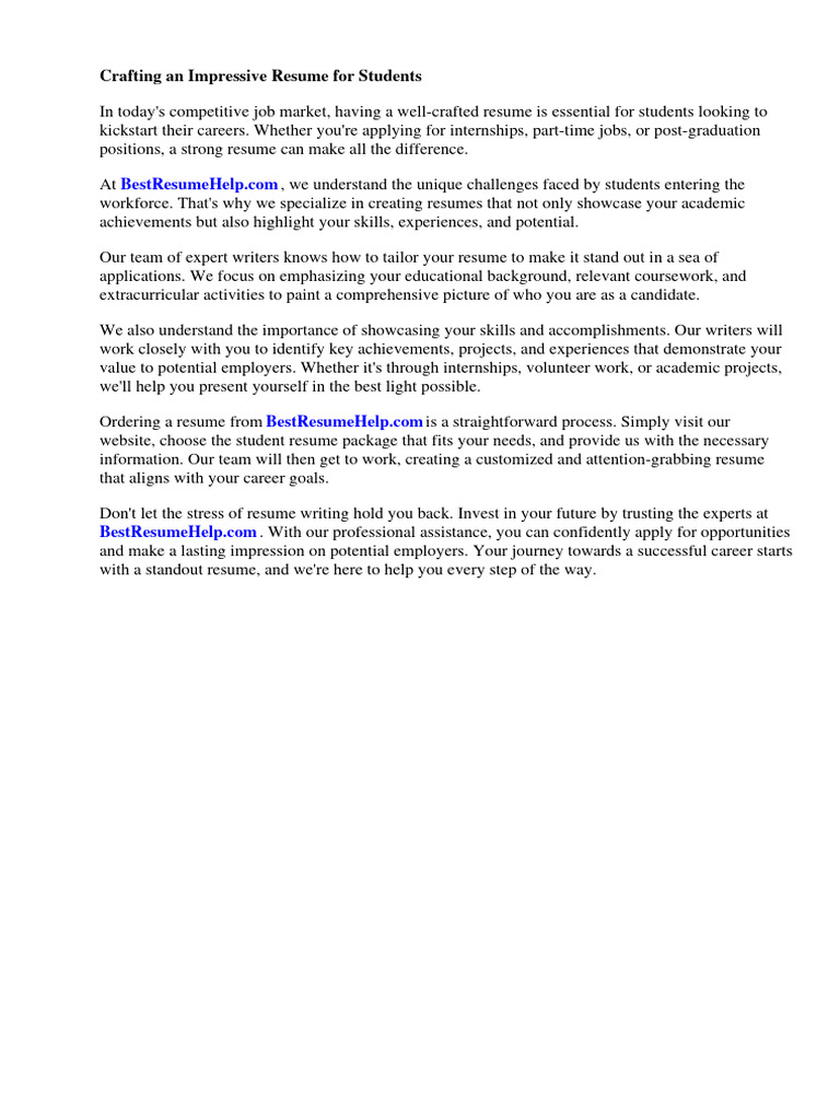 Resume For Student Exchange Program | PDF