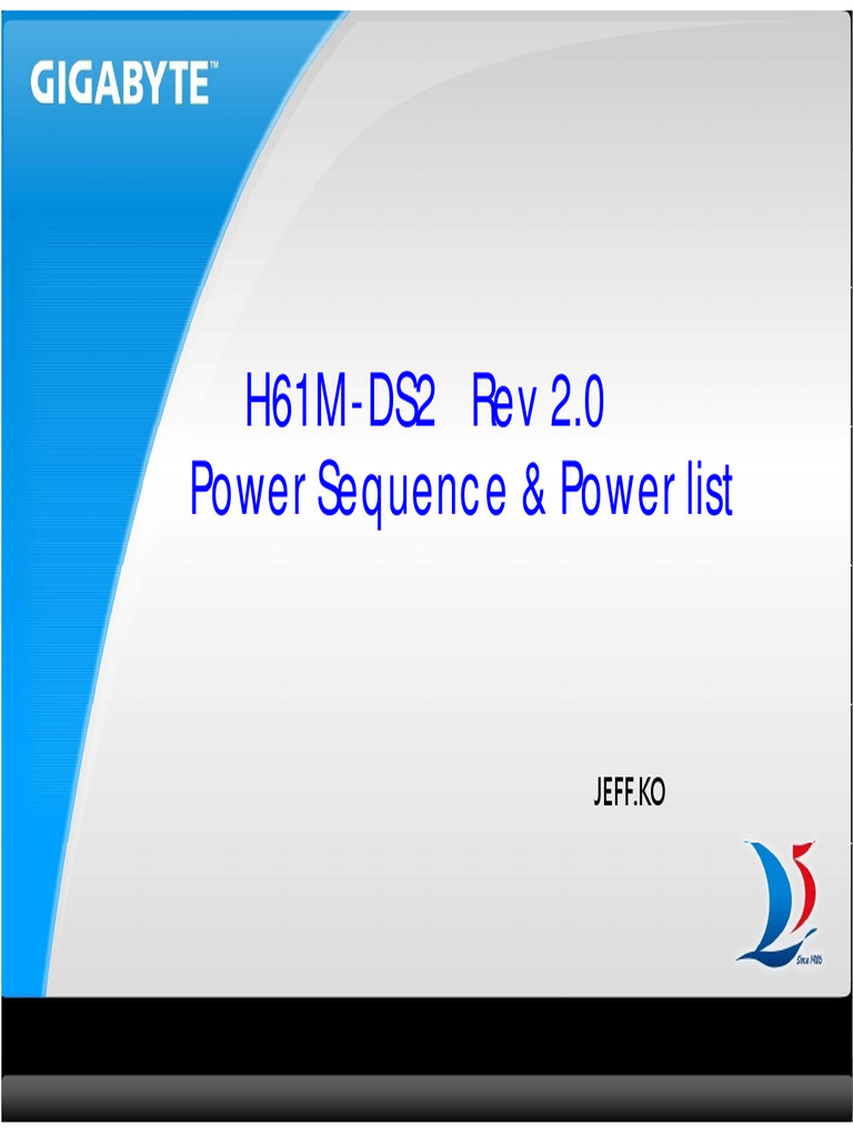 GigabyteGA H61M DS2Rev2.0powersequencepower | PDF | Computer Science | Computer Engineering