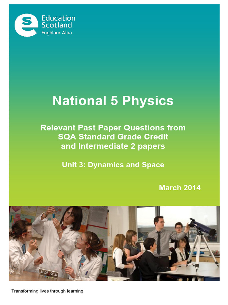 Physics N5 Past Paper Questions Dynamics and Space1 | PDF | Telescope ...