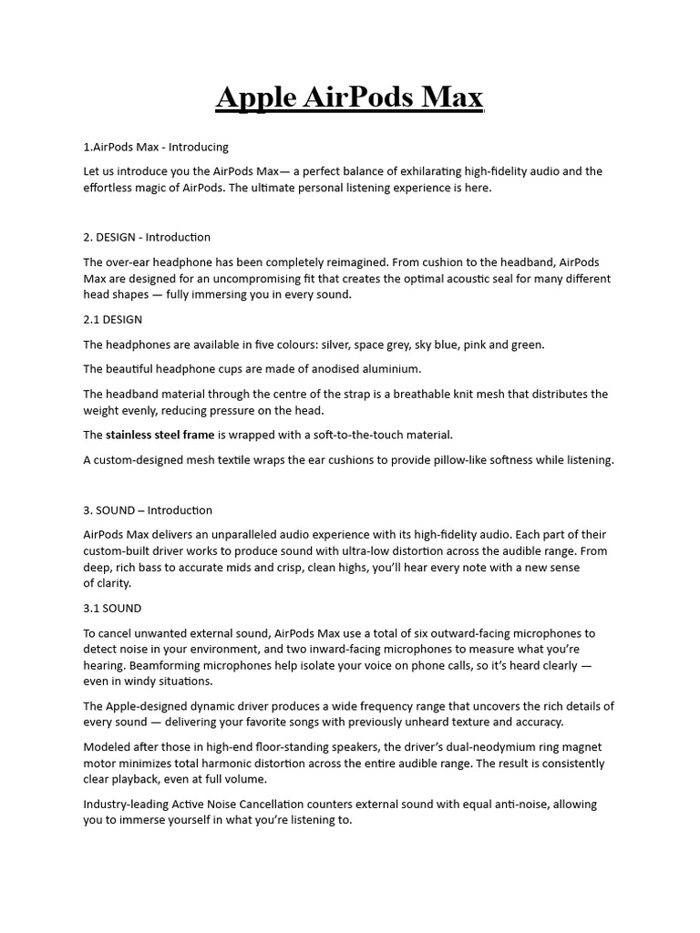 Apple AirPods Max | PDF